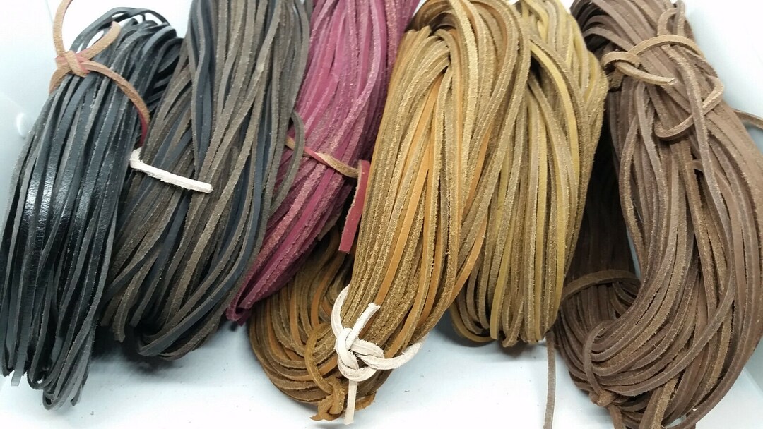 Real Flat Leather Cord - 3mm X 3mm String Lace Thong - for Jewellery ...