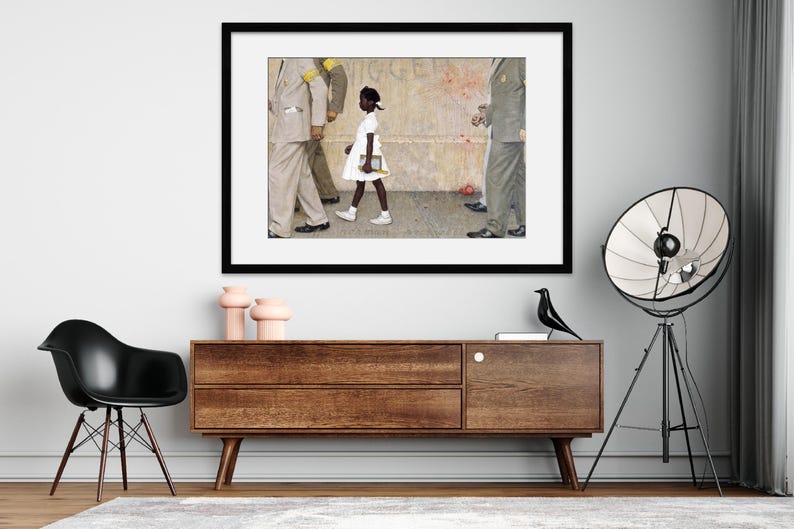 Rockwell Painting of Ruby Bridges Fine Art Photo | Mounted & Framed ...