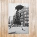 Fine Art Canva of Carmen Jumping Over Puddle in Street With Umbrella ...