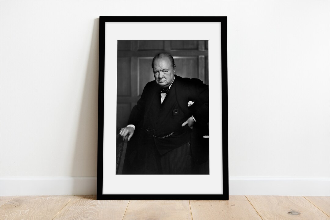 Winston Churchill Print by Yousuf Karsh Mounted & Framed Print - Etsy