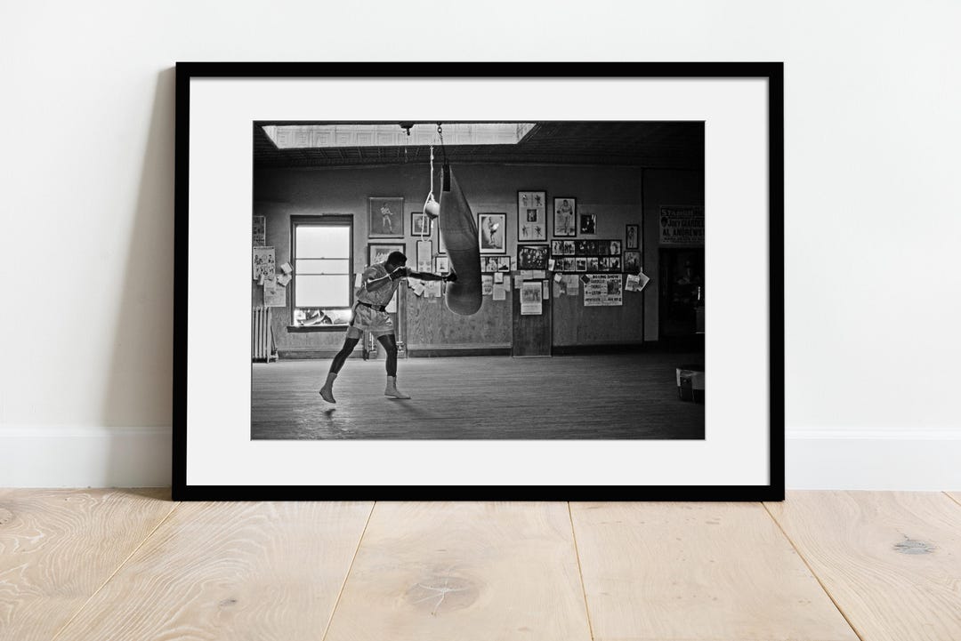 Fine Art Photo of Muhammad Ali Punching Bag | Muhammad Ali Print | Wood ...