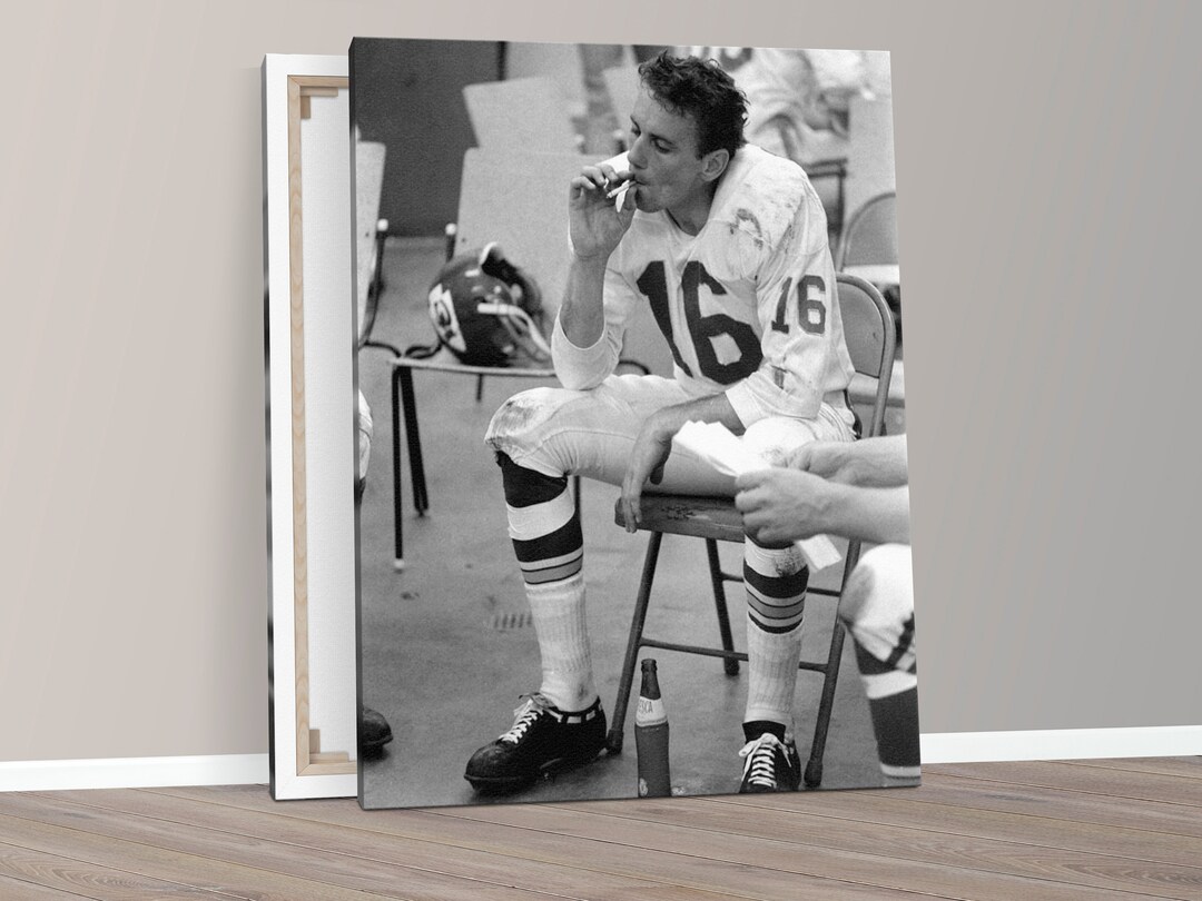 Canva of Len Dawson's Iconic Smoking, During Halftime of the First ...