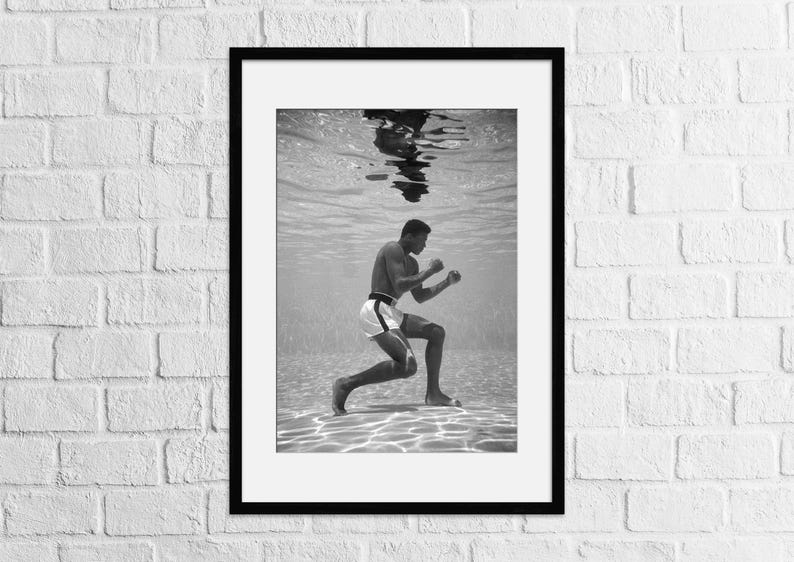 Fine Art Photo of ALI UNDERWATER, 1961. Muhammad Ali, Boxer, Boxing ...