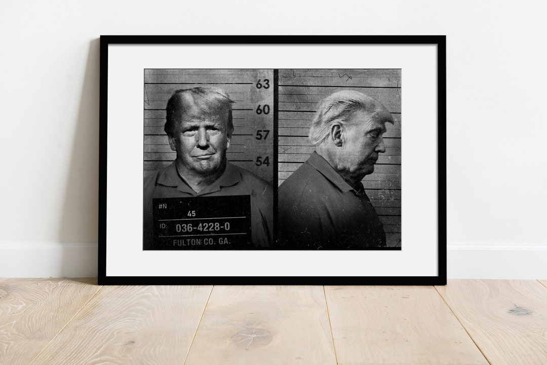 Mugshot of Donald Trump Trump Mugshot Frame With Passe-partout - Etsy