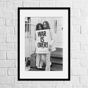 Fine Art Photo of John Lennon - John Lennon and Yoko Ono WAR IS OVER ...