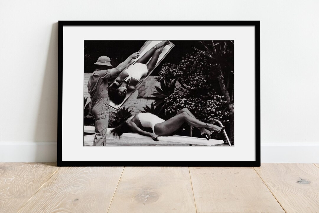 Fine Art Photo of Raquel Welch by Helmut Newton | Wood Frame With ...
