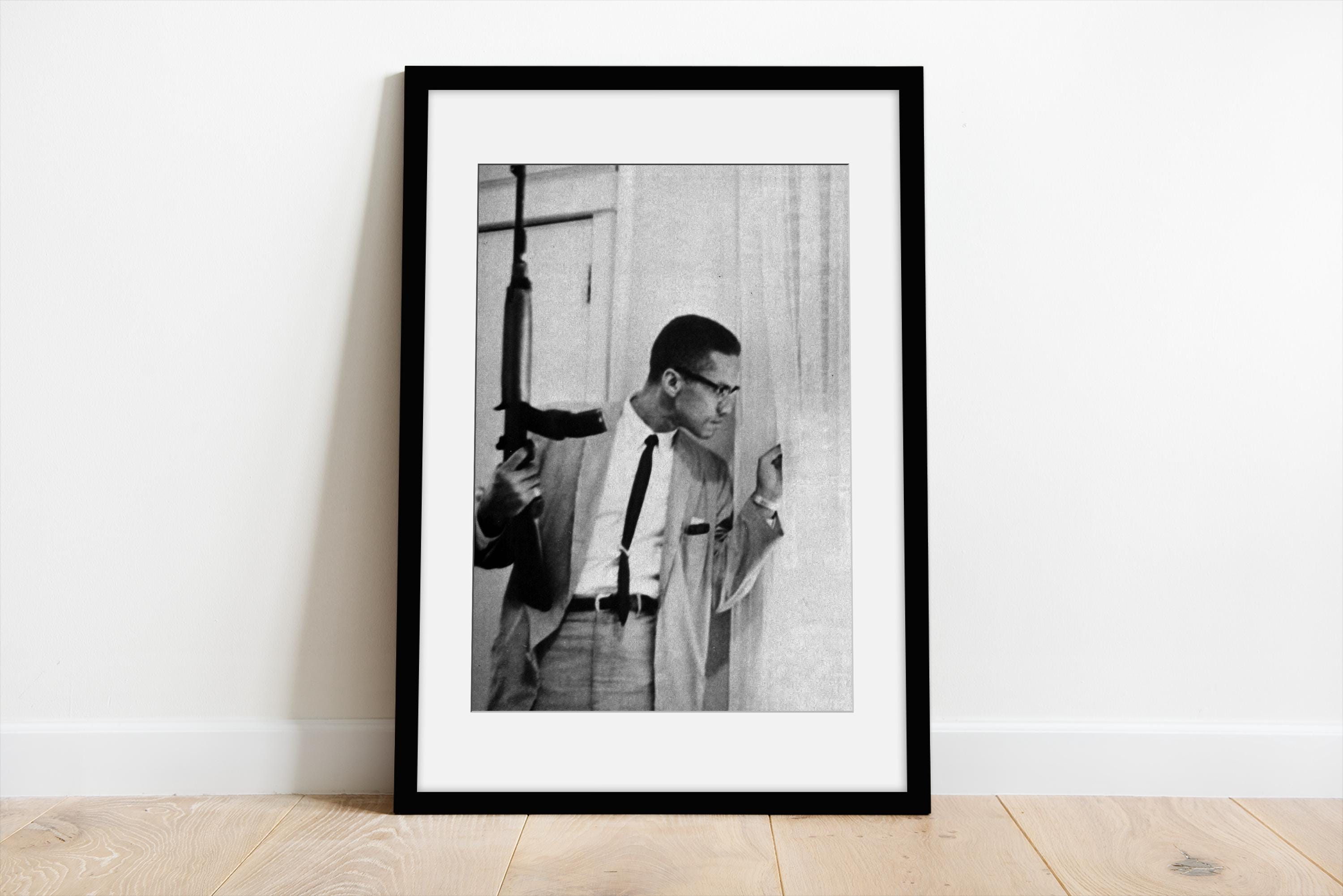 Fine Art Photo of Malcolm X - Malcolm X Print - Famed & Mounted Prints ...