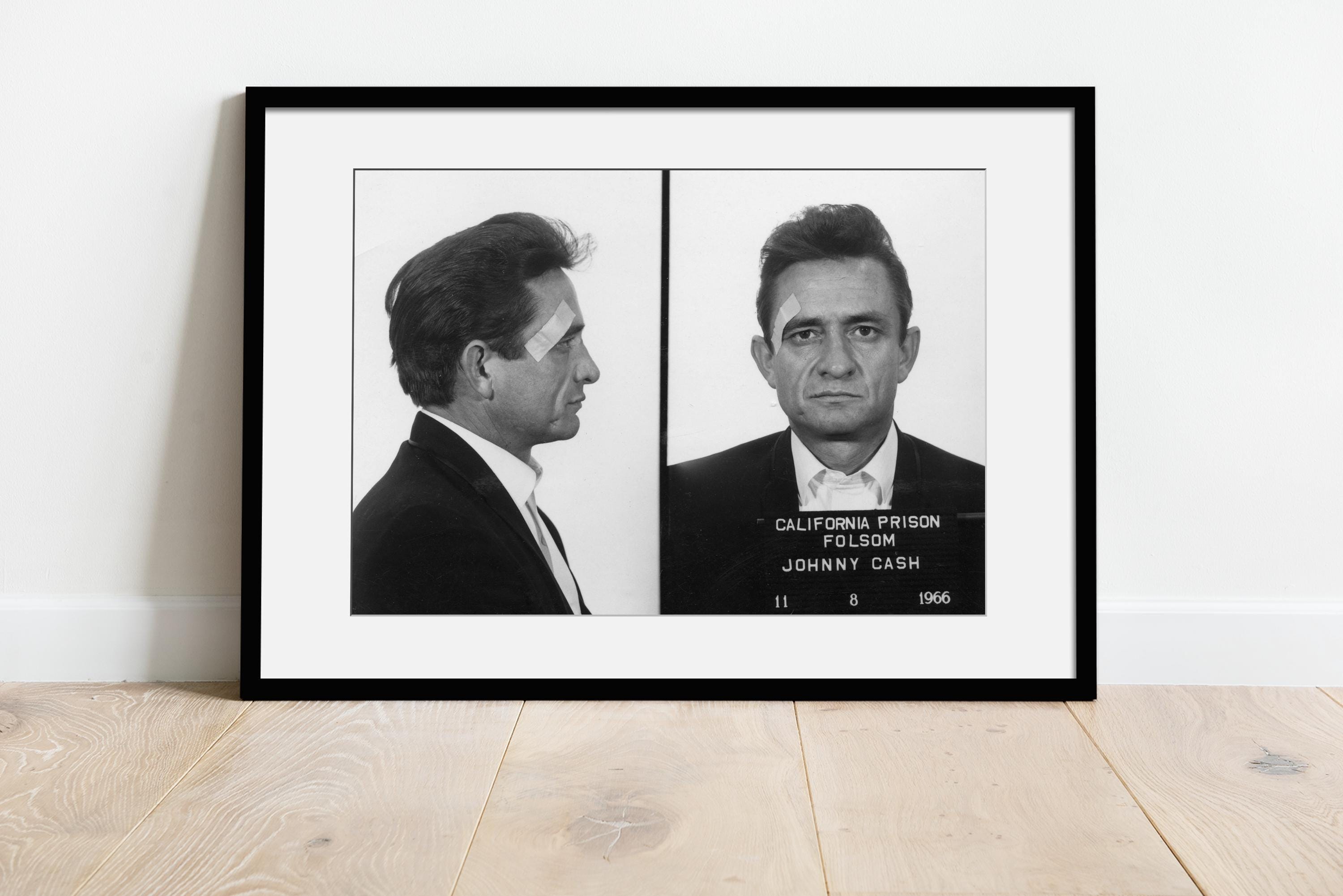 Mugshot of Johnny Cash | Celebrities Mugshots | Fine Art Gallery Frame ...