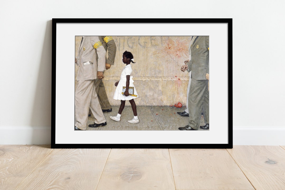 Rockwell Painting of Ruby Bridges Print Mounted & Framed Print - Etsy