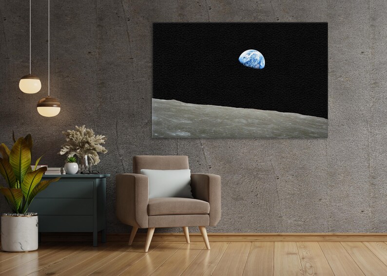 Apollo 8 Fine Art Canva | Earthrise Canva | Earth From the Moon | Earth ...