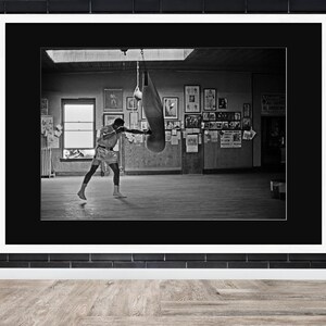 Fine Art Photo of Muhammad Ali Punching Bag | Muhammad Ali Print | Wood ...