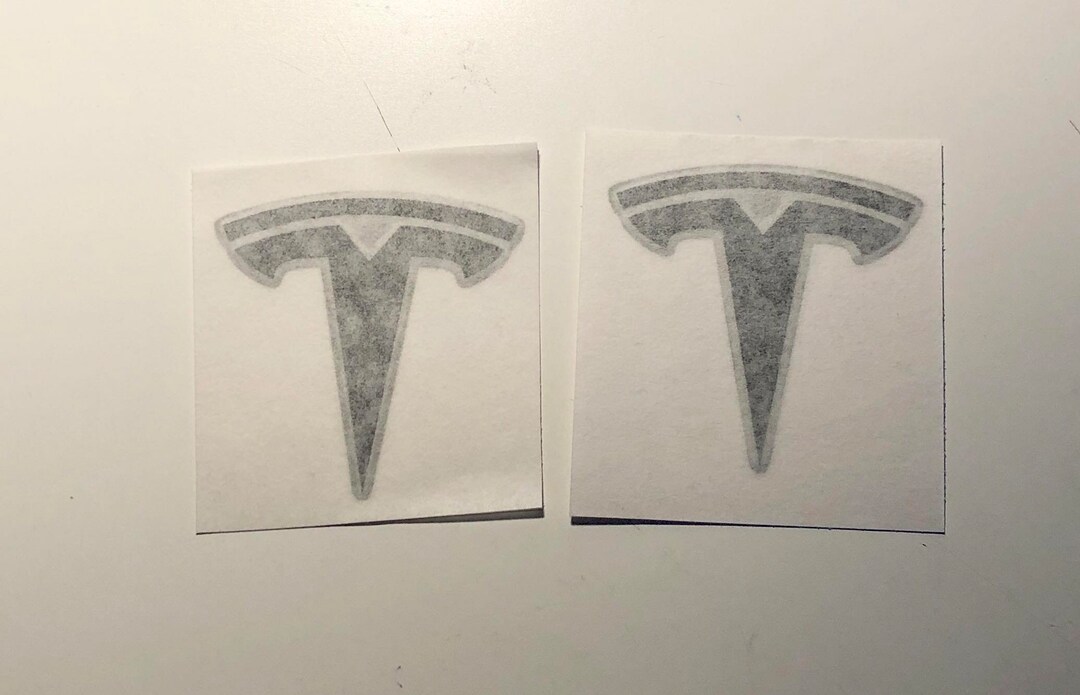 Tesla Door Pillars Logo Sticker De Luxe, Metallic Silver/black ,set of ...