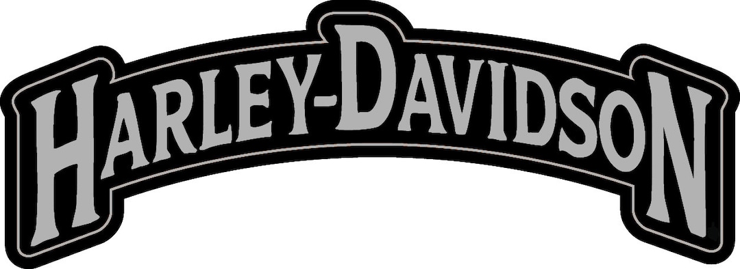 Harley Davidson Die-cut Sticker Black/silver Metallic,replica ,free ...
