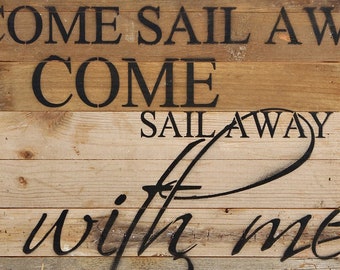 Sail Away With Me Nautical Wood Sign - Etsy
