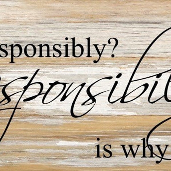 Drink Responsibly Sign - Etsy