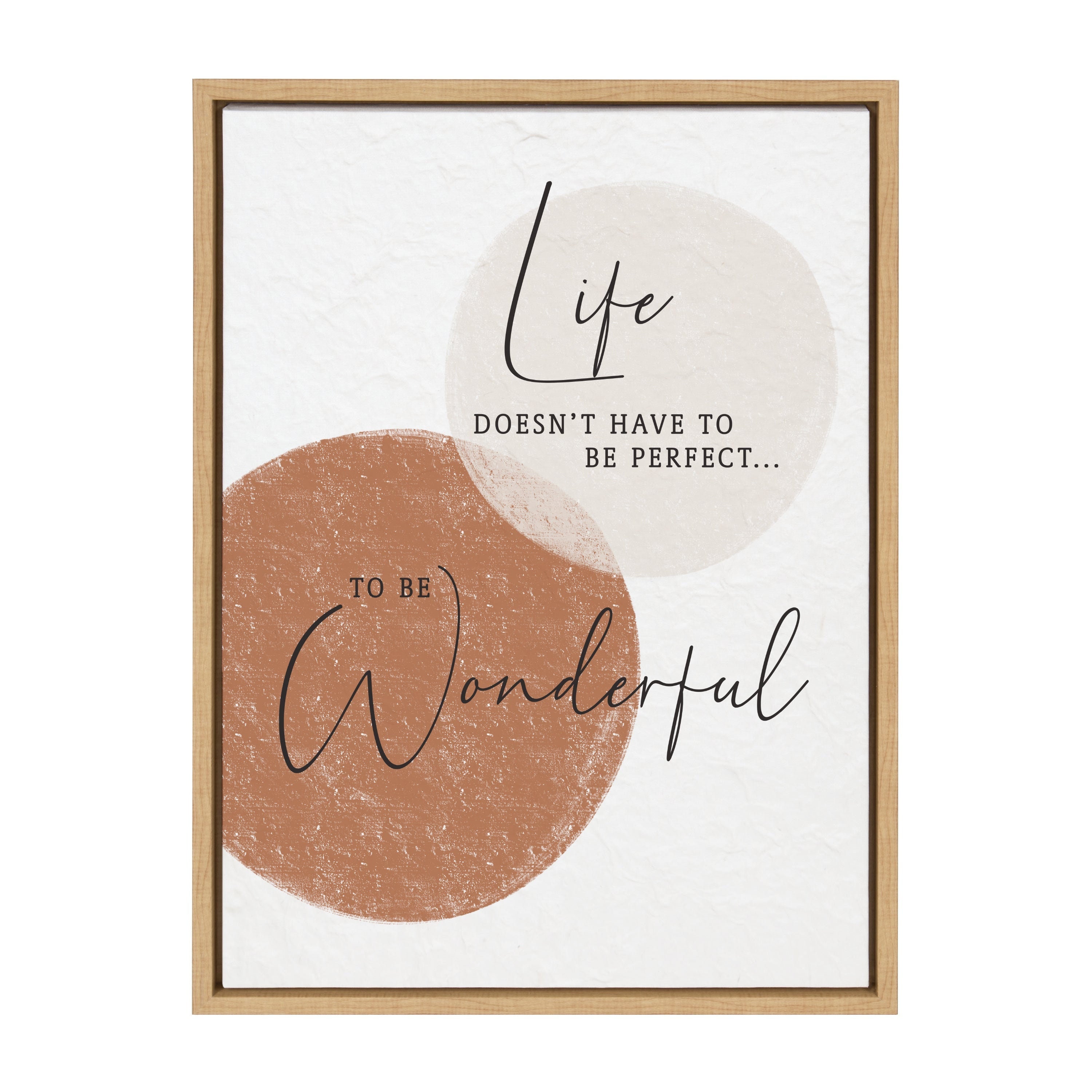 Life Doesn't Have to Be Perfect to Be Wonderful / 18x24 Framed Canvas ...