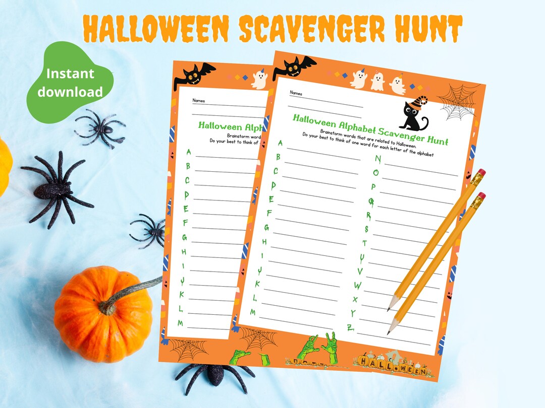 Halloween Scavenger Hunt / Printable Halloween Kids Activity ...