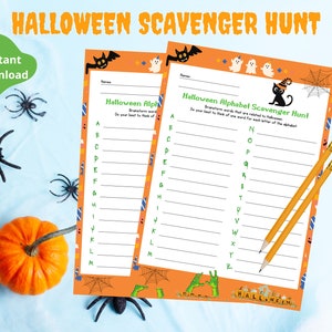 Halloween Scavenger Hunt / Printable Halloween Kids Activity ...