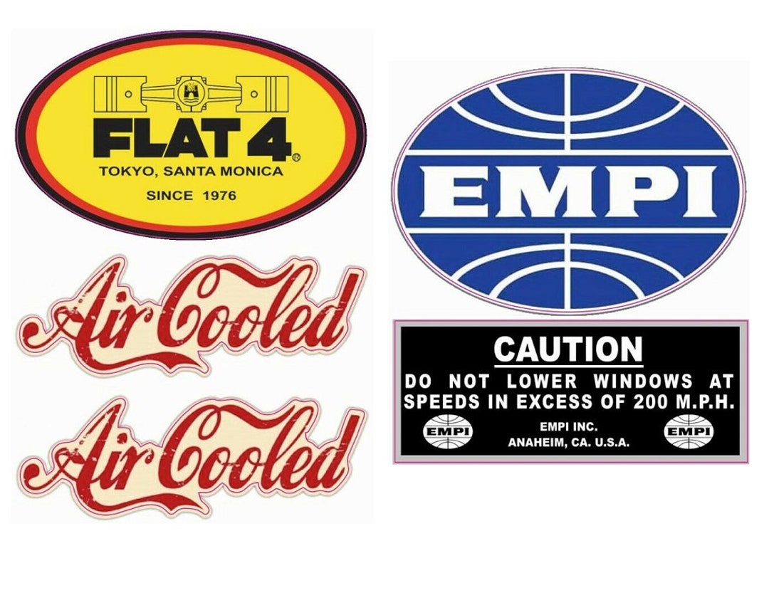 5x Aircooled Sticker Cult Sticker Set for Beetle Bus Bulli Etc. Camper ...