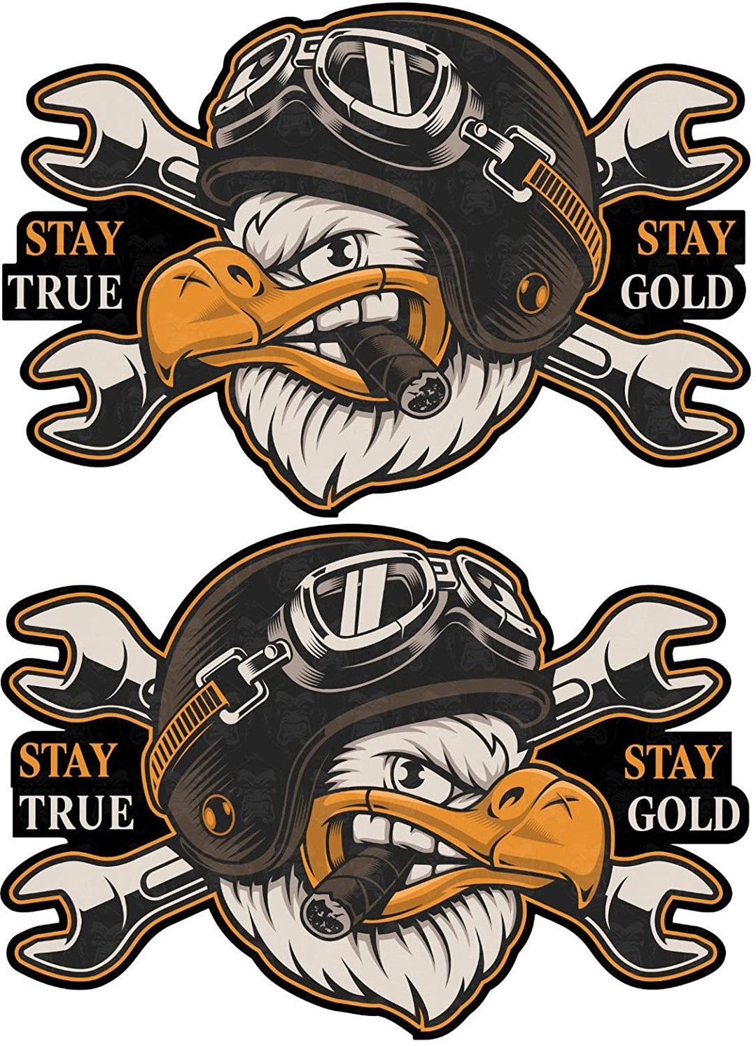 2x Eagle Sticker Cult Sticker Eagle Motorcycle Biker Custom Tank Car ...