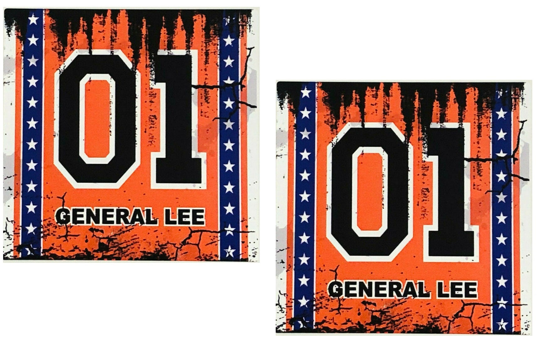 2x GENERAL LEE Aufkleber Dodge Sticker 8x8cm Oldschool Vintage Kult ...