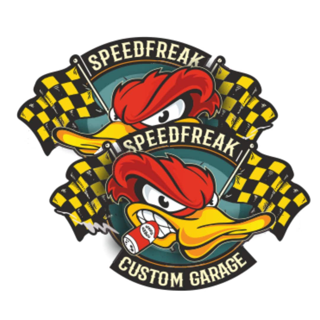 2x Speedfreak Racing Duck Sticker Cult Sticker Car Motorcycle USA V8 ...