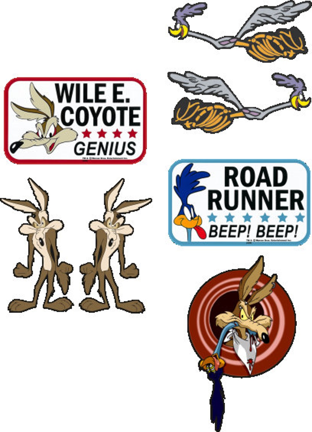 7x Road Runner Sticker Cult Sticker Coyote Auto Oldtimer Oldschool ...