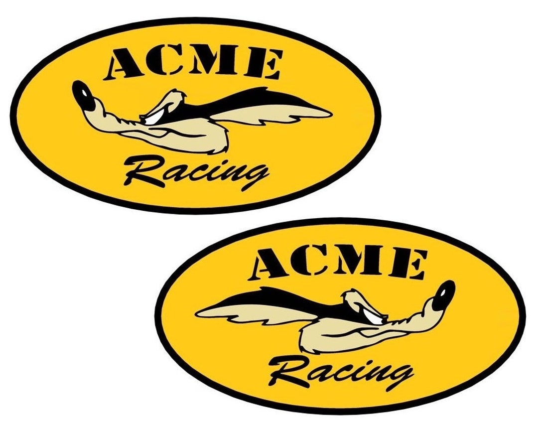 2x Coyote Racing Stickers Road Runner Sticker Car Motorcycle Vintage ...