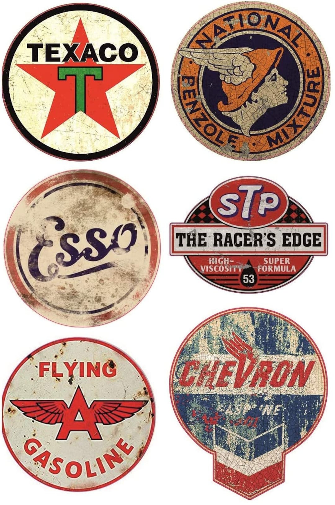 6x Vintage Oldschool Aufkleber Kult Sticker STP Hotrod Champion V8 USA ...