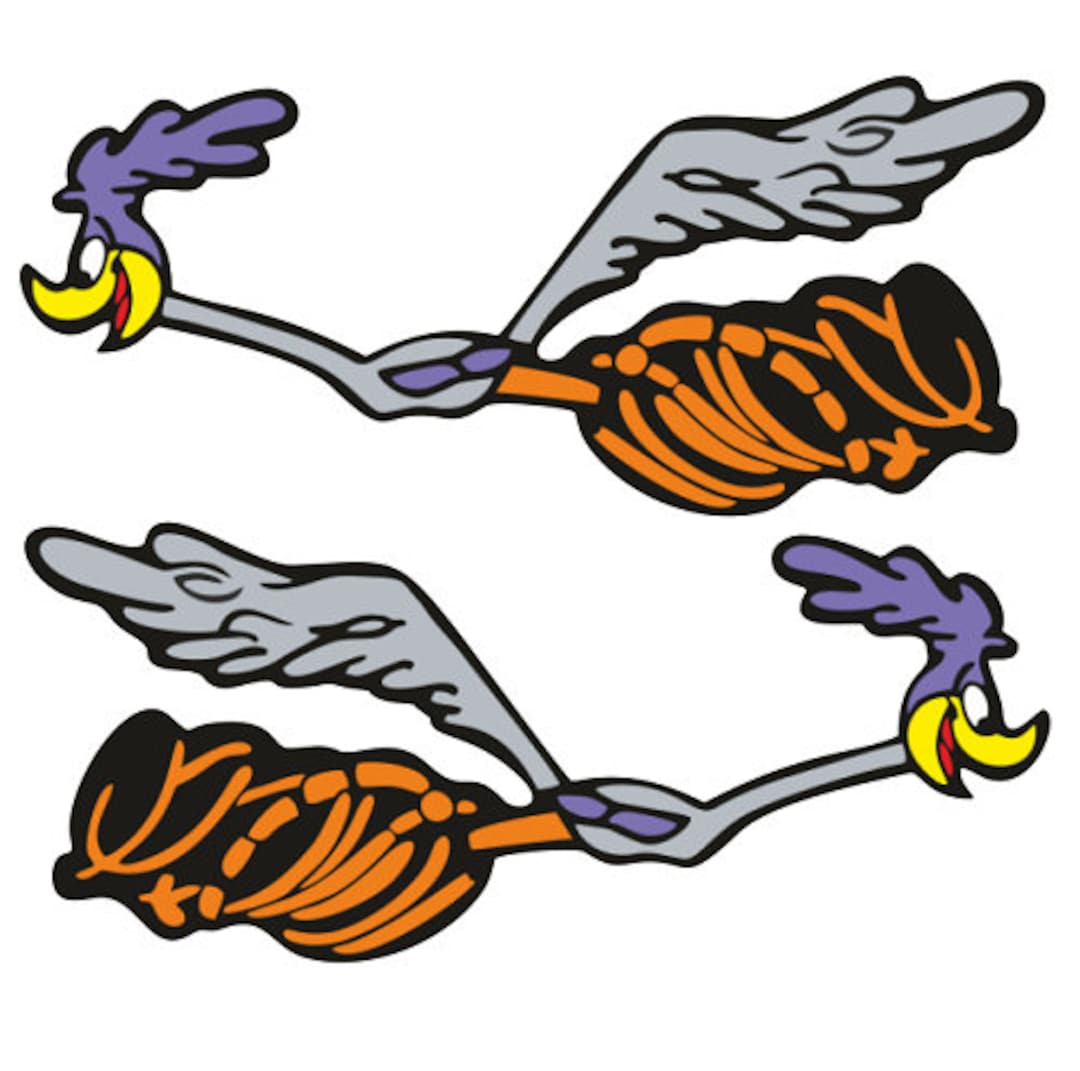 2x Road Runner Sticker Cult Retro Sticker Car Motorcycle Tuning ...