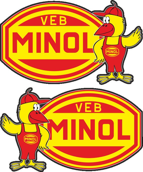 2x Minol Pirol Vintage Aufkleber 12x7cm DDR Sticker Auto - Etsy.de