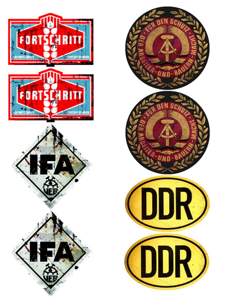 8x DDR Traktor Aufkleber Kult Sticker Set 5 IFA Minol Oldtimer - Etsy ...