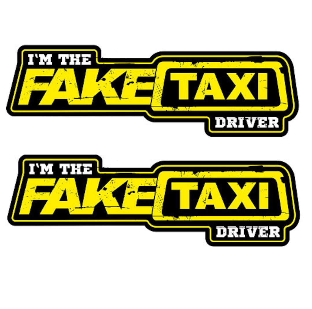 2x Fake Taxi Sticker 13 X 4 Cm Cult Sticker Vintage Car Porn Car Tuning ...