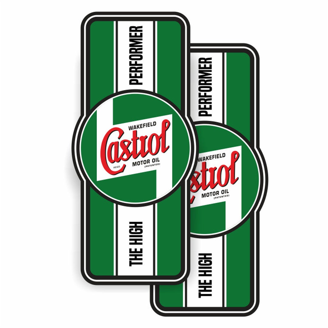 2x Bon Vieux Castrol Autocollant Vintage Voiture Moto Oldtimer Culte ...