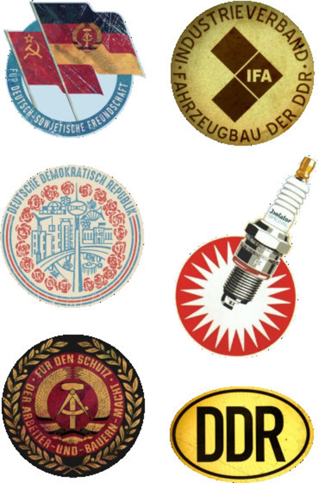 6x GDR Sticker Cult Sticker Set IFA Minol Vintage Cultural Asset East ...