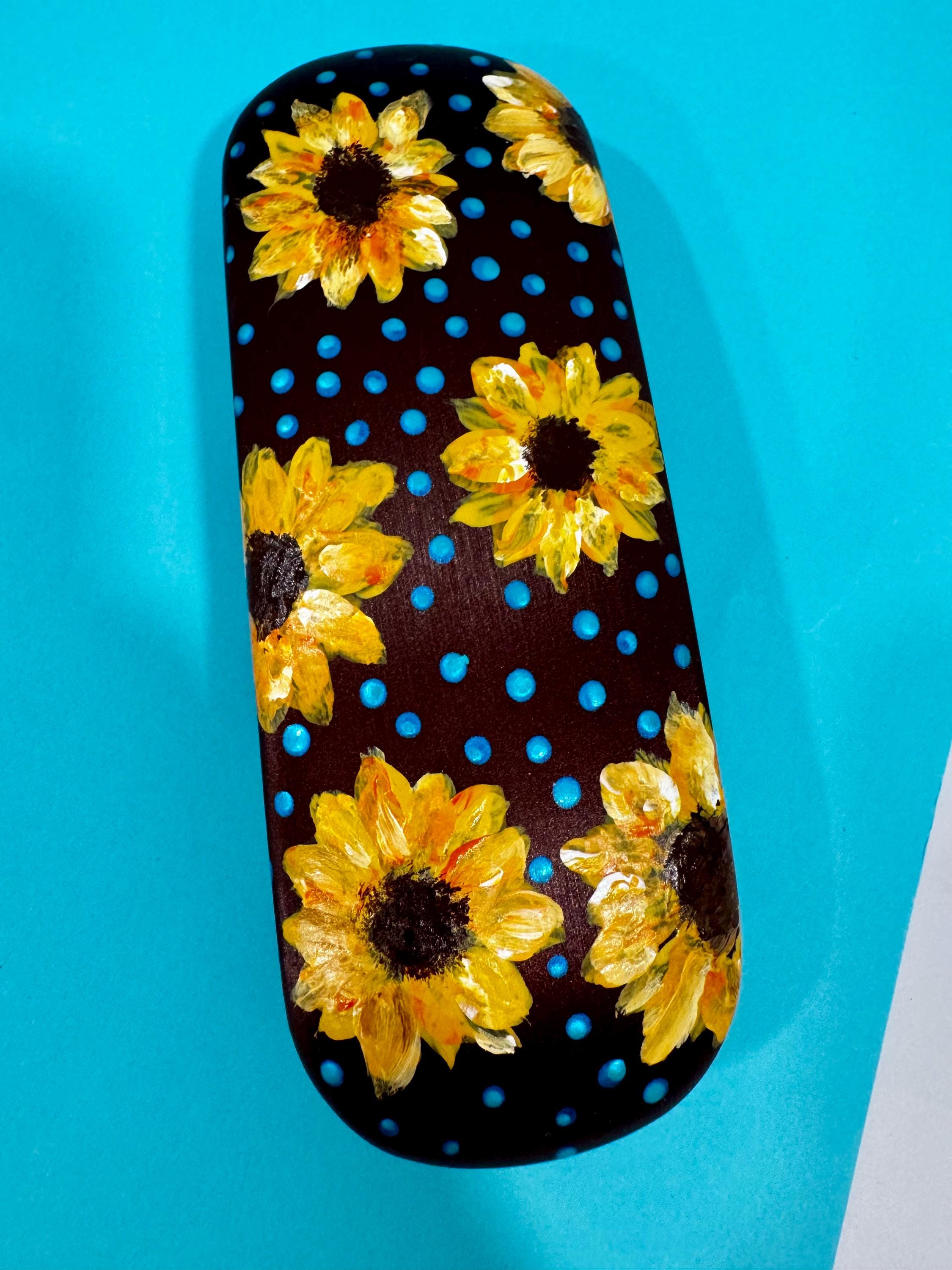 Sunflowers Hand Painted Eyeglass Case Hand Painted Eyeglass Case Fun ...