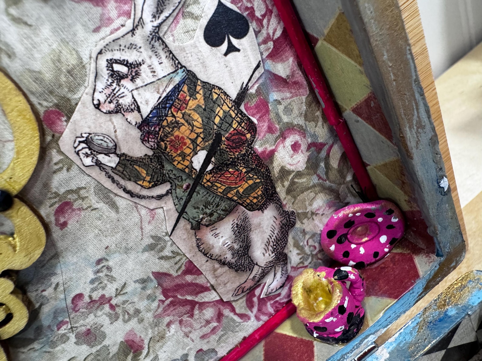 Alice in Wonderland Keepsake Box Wonderland Memory Box One of a Kind ...