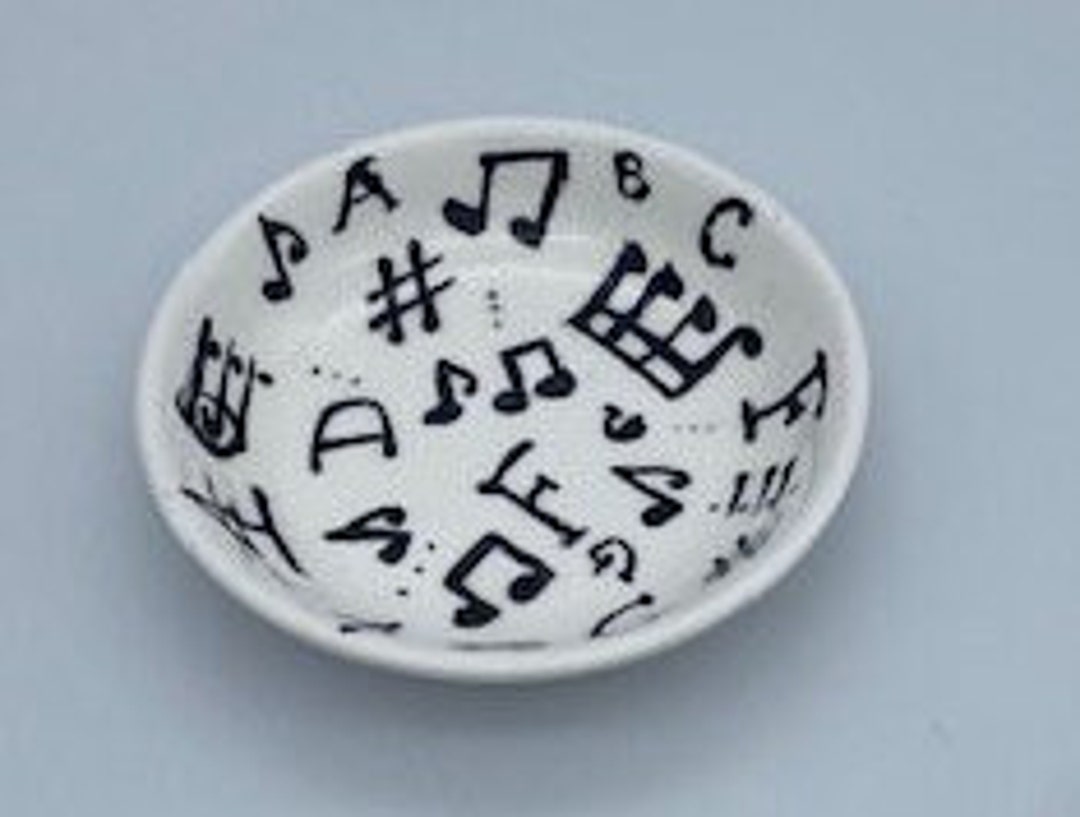 Music Notes Ring Dish Ring Dish for Music Lover Guitar Pick Dish Music ...