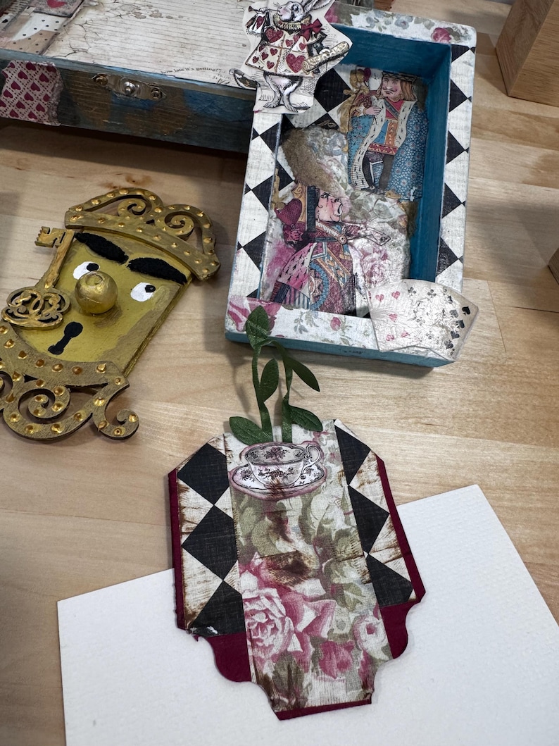 Alice in Wonderland Keepsake Box Wonderland Memory Box One of a Kind ...