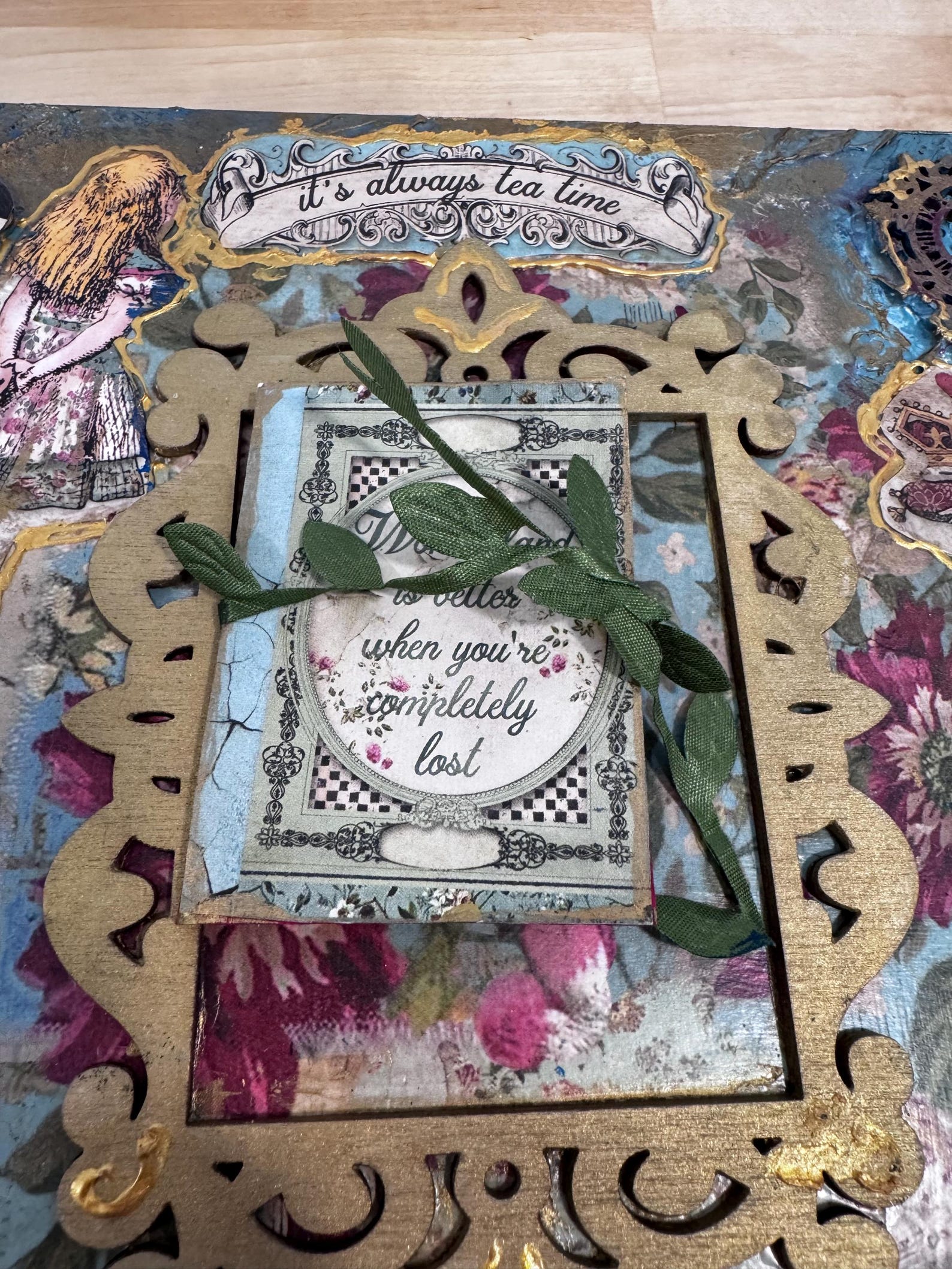 Alice in Wonderland Keepsake Box Wonderland Memory Box One of a Kind ...