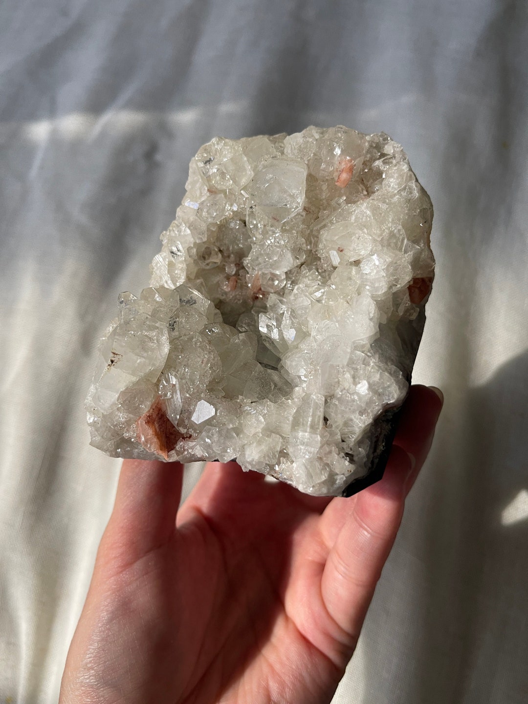 Large Hq Apophyllite Freeform With Red Hematite Third Eye Angelic Realm ...