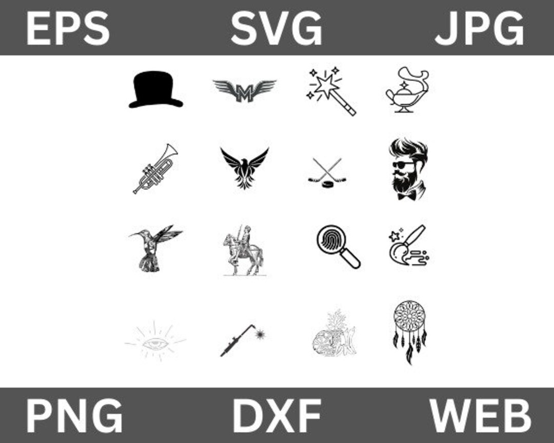 Mago svg, Magic Vector svg, Silueta mágica, Archivo de corte. - Etsy España