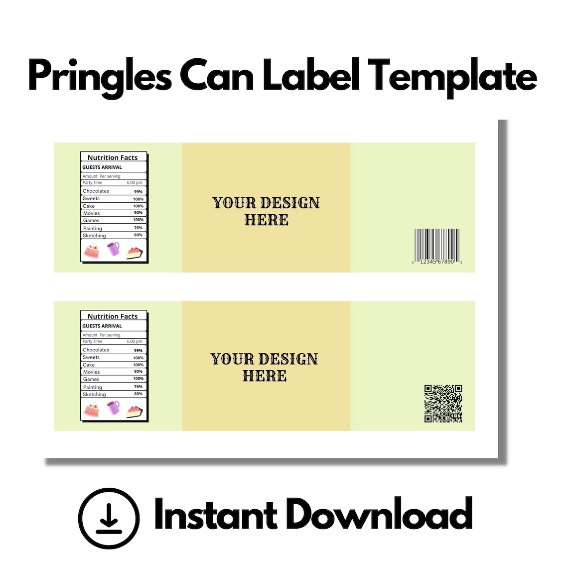 1.3oz Pringles Can, Pringles Can Template, Pringles Template, Pringles ...