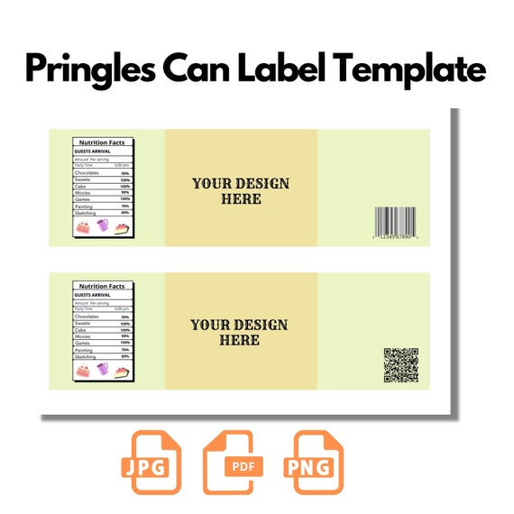 1.3oz Pringles Can Pringles Can Template Pringles Template - Etsy