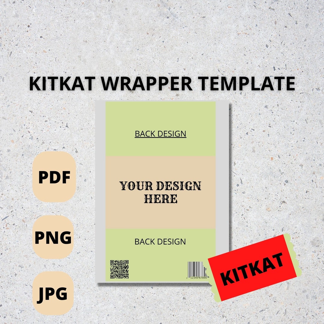 Kit Kat Wrapper Template,blank Chocolate Bar Wrapper Template, Party ...