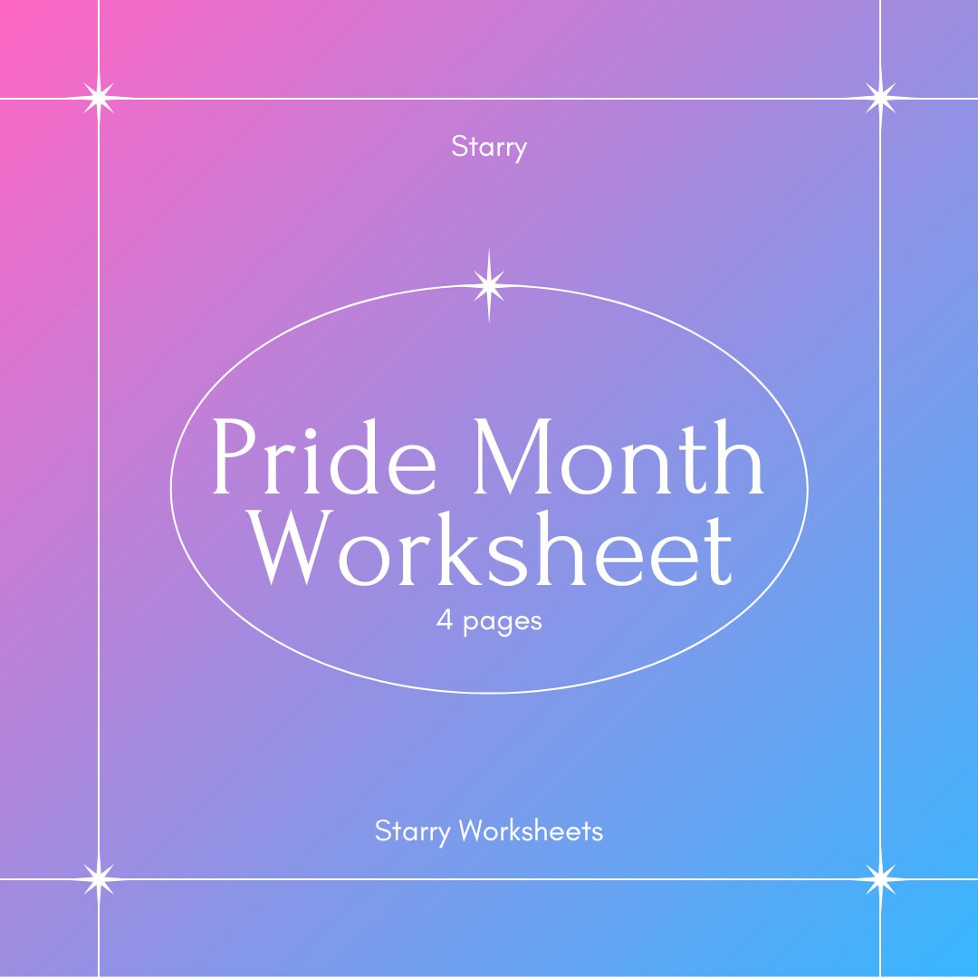 Pride Month Worksheet printable Answer Key - Etsy