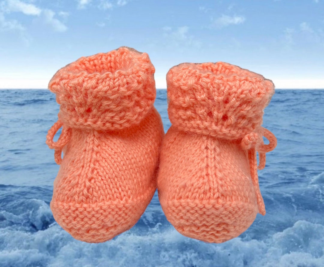 Handmade Knitted Baby Slippers for Girls - Etsy