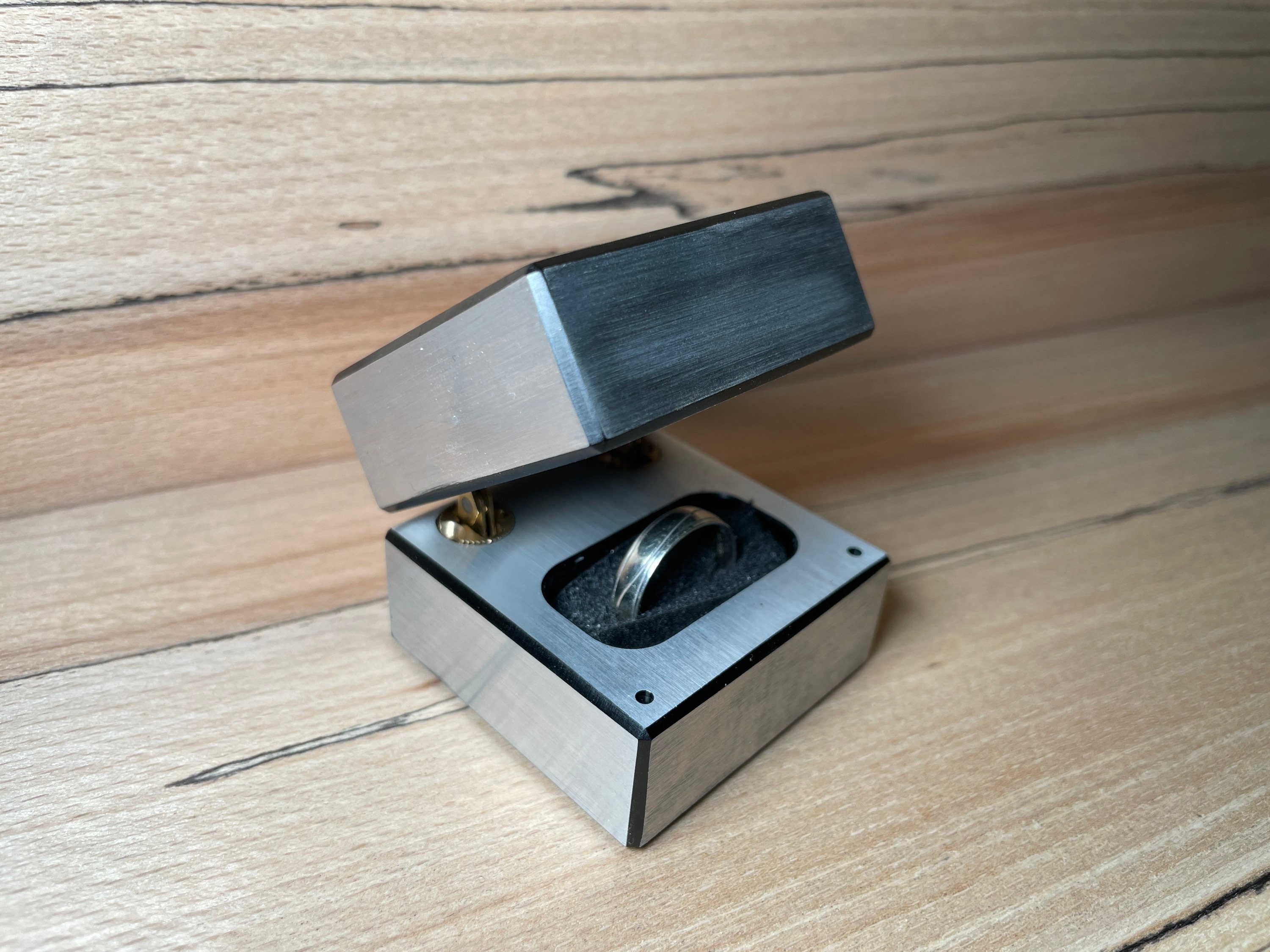 Limited Edition! Wedding Ring Box, Modern Ring Box, Metal Ring Box ...