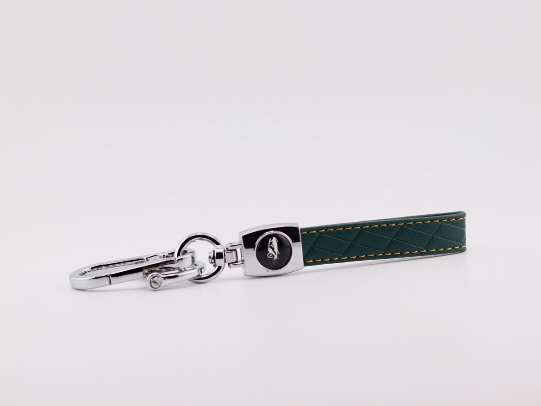 Premium Leather Key Ring, Key Chain - Stylish Car Accessory - Dark ...