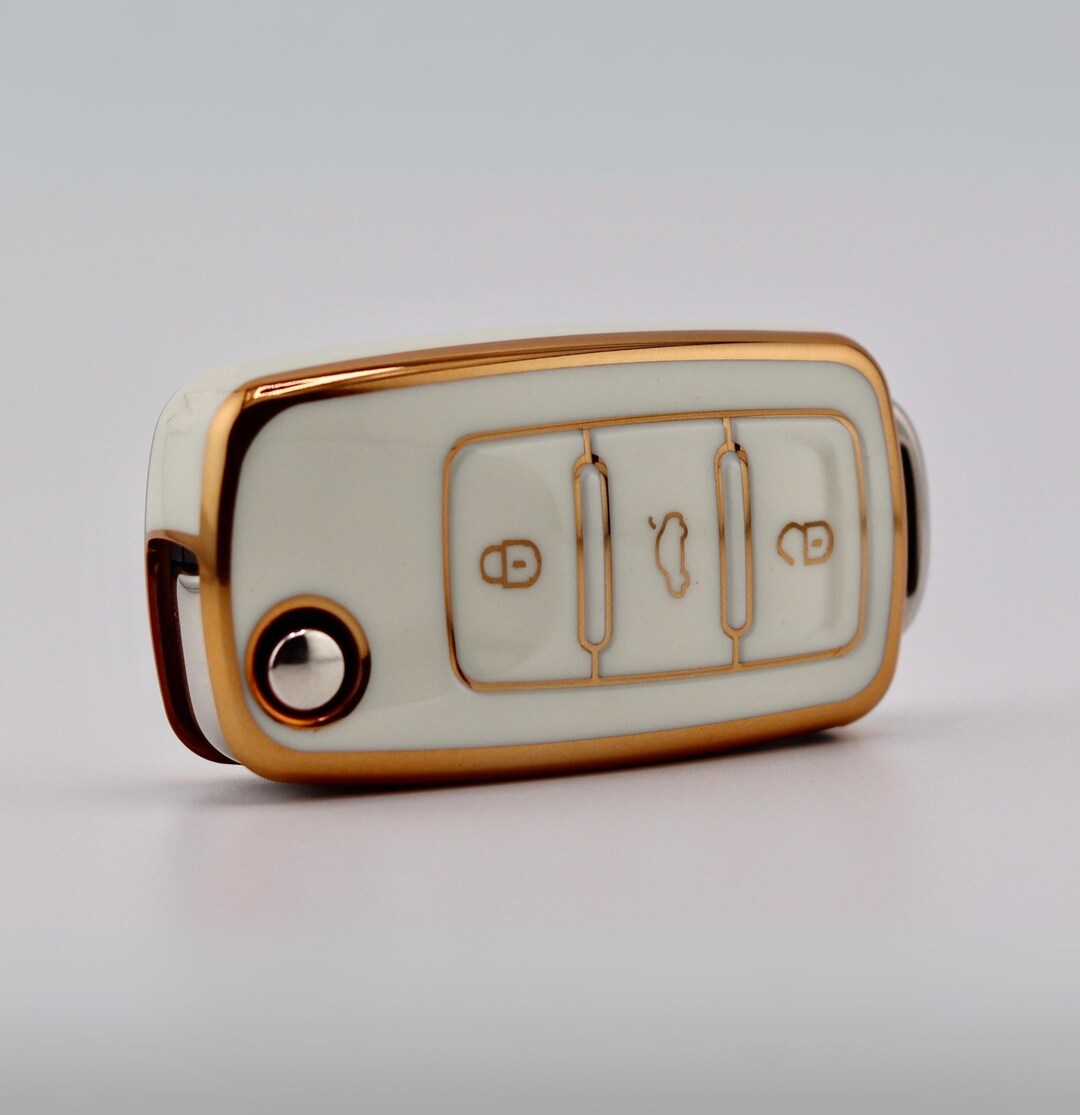 Premium Key Cover for Volkswagen/ SEAT/ Skoda (white) - Transporter ...